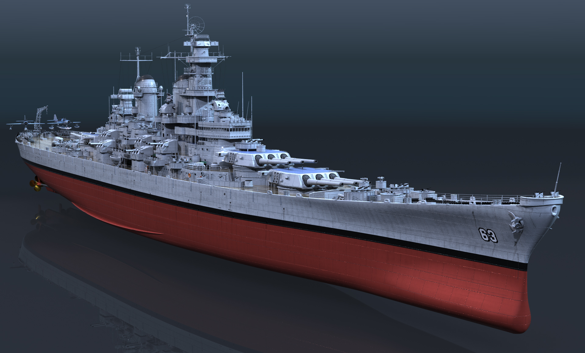3D USS Missouri - BB63 model - TurboSquid 1844607