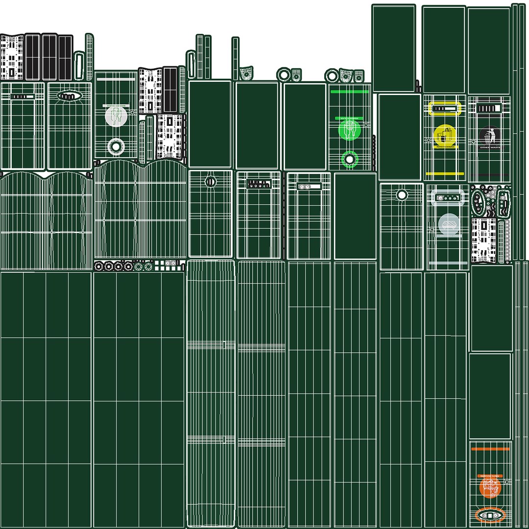 3D Public Space Recycling Station - TurboSquid 1821598