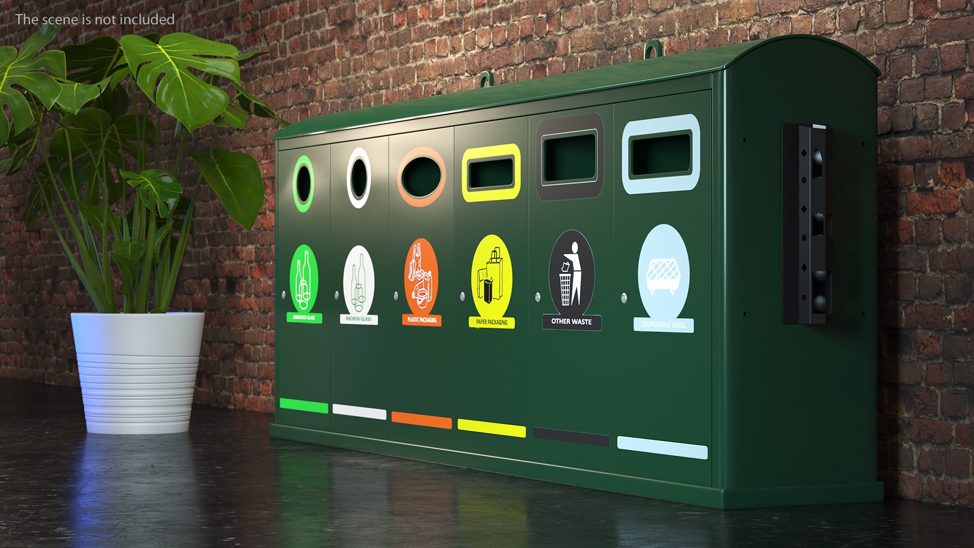 3D Public Space Recycling Station - TurboSquid 1821598
