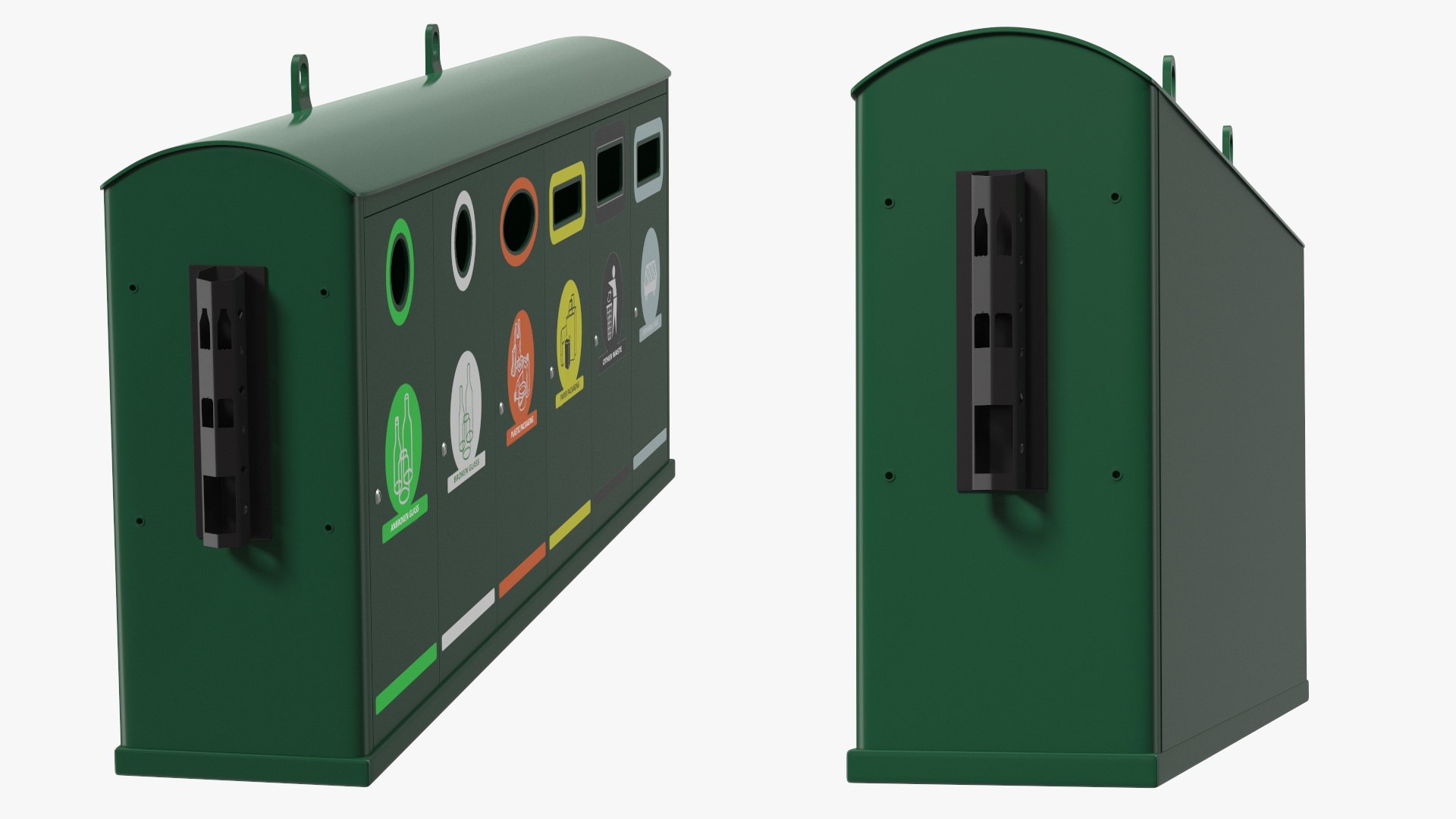 3D Public Space Recycling Station - TurboSquid 1821598