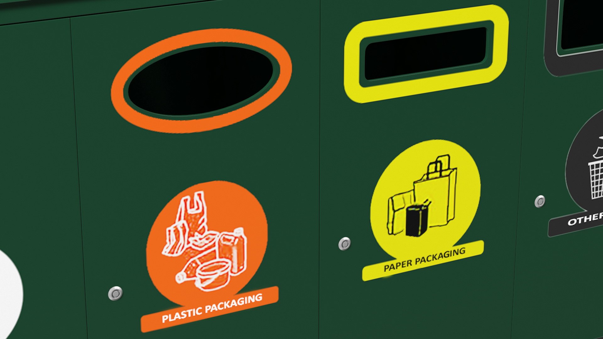 3D Public Space Recycling Station - TurboSquid 1821598