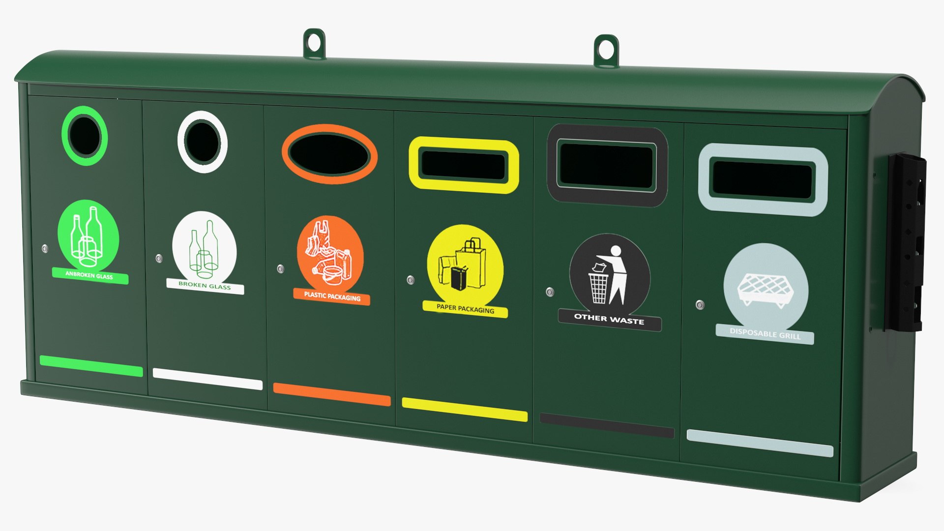 3D Public Space Recycling Station - TurboSquid 1821598