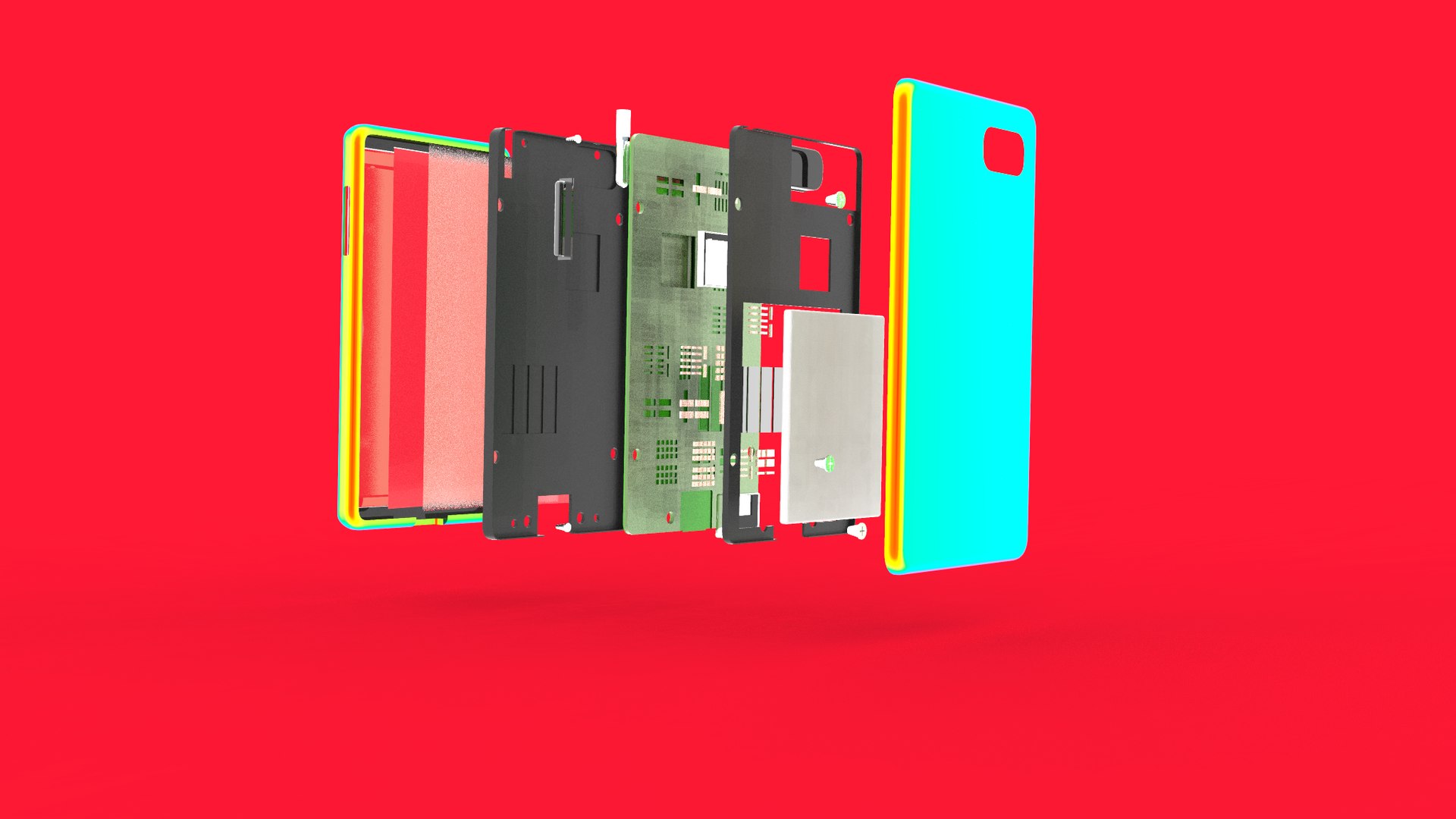 3D Model Exploded Phone - TurboSquid 1410602