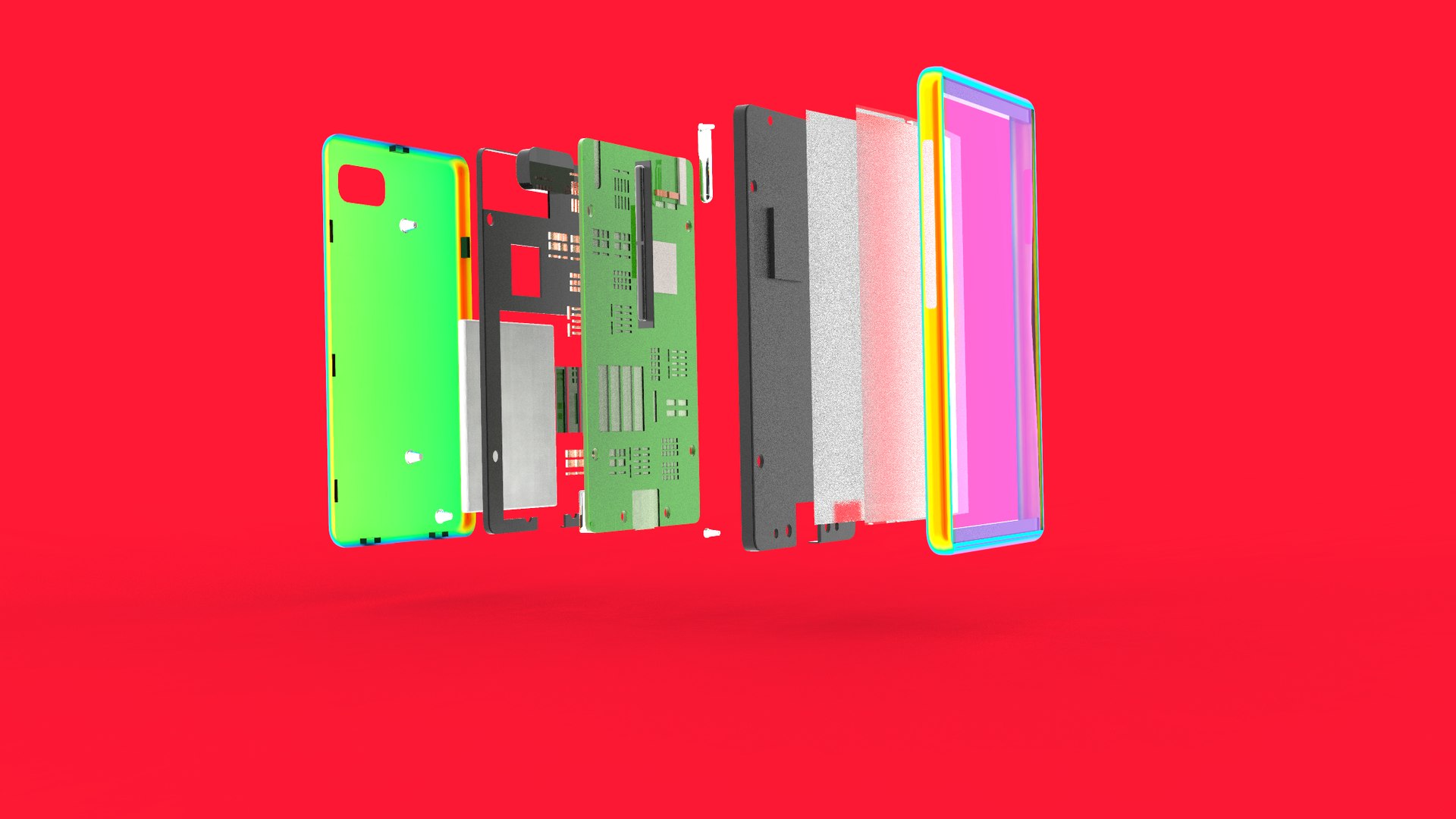 3D Model Exploded Phone - TurboSquid 1410602