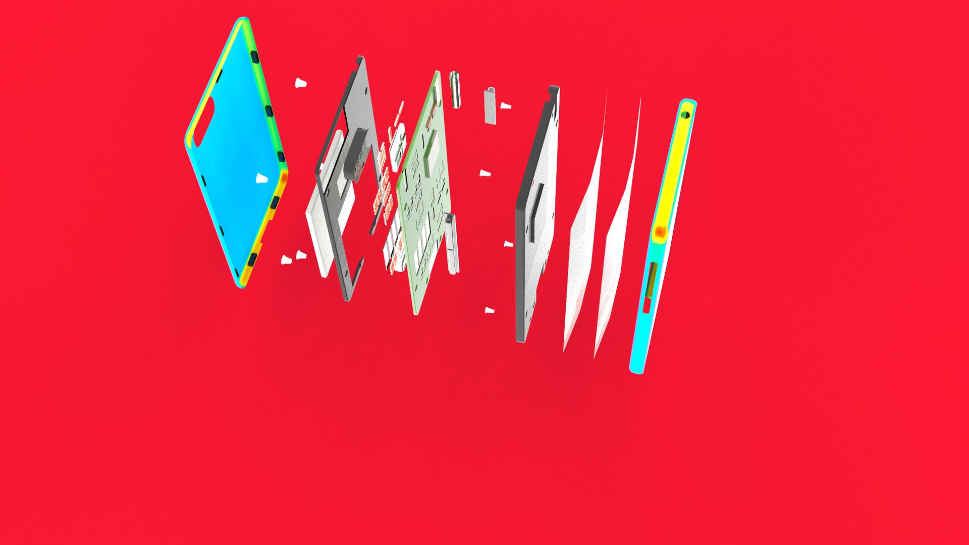 3D Model Exploded Phone - TurboSquid 1410602