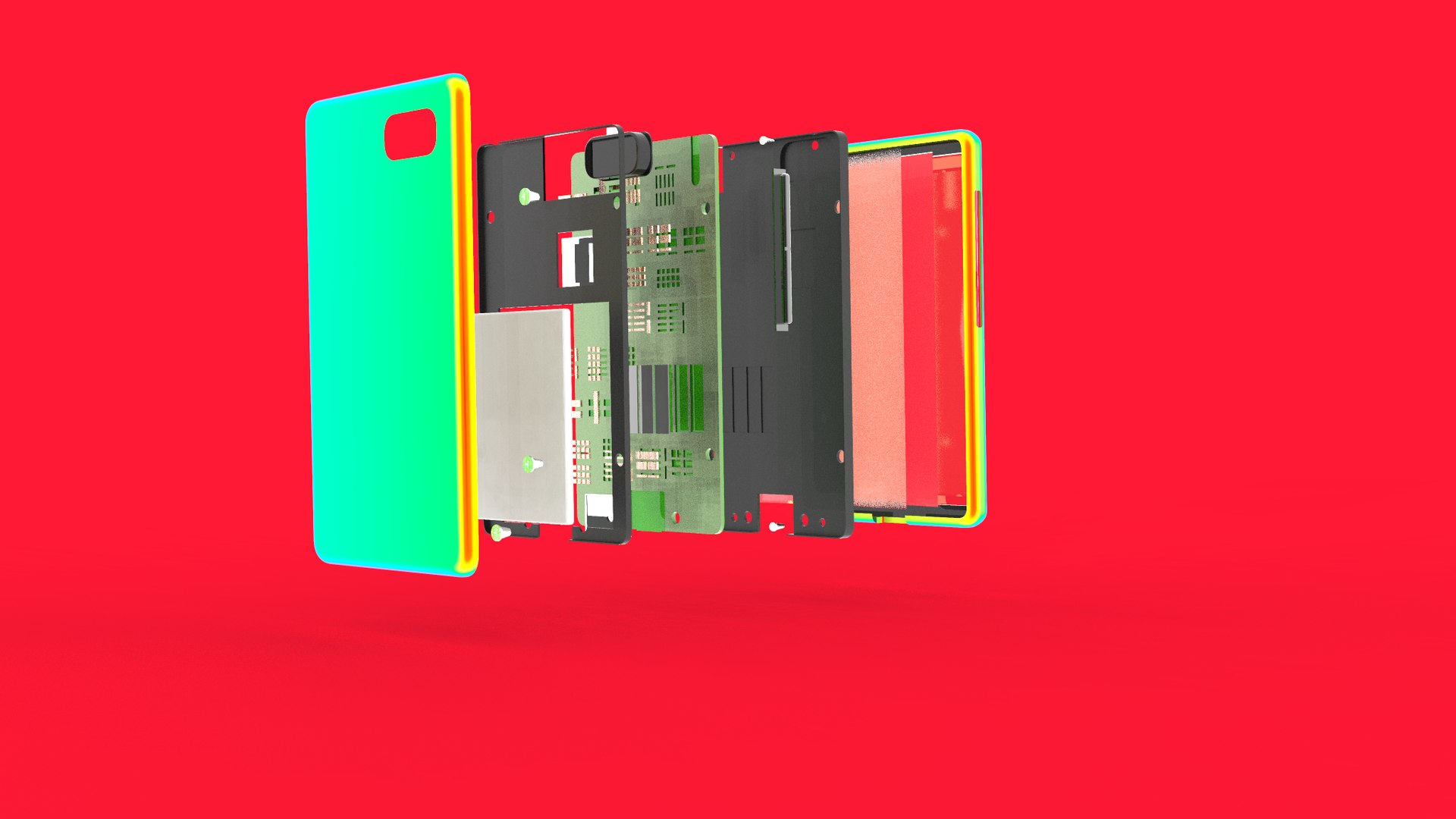 3D Model Exploded Phone - TurboSquid 1410602