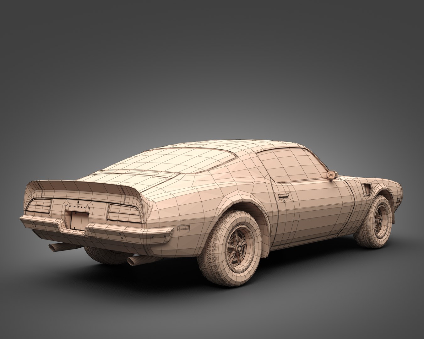 3D Model 1972 Pontiac Firebird TransAm - TurboSquid 1741099