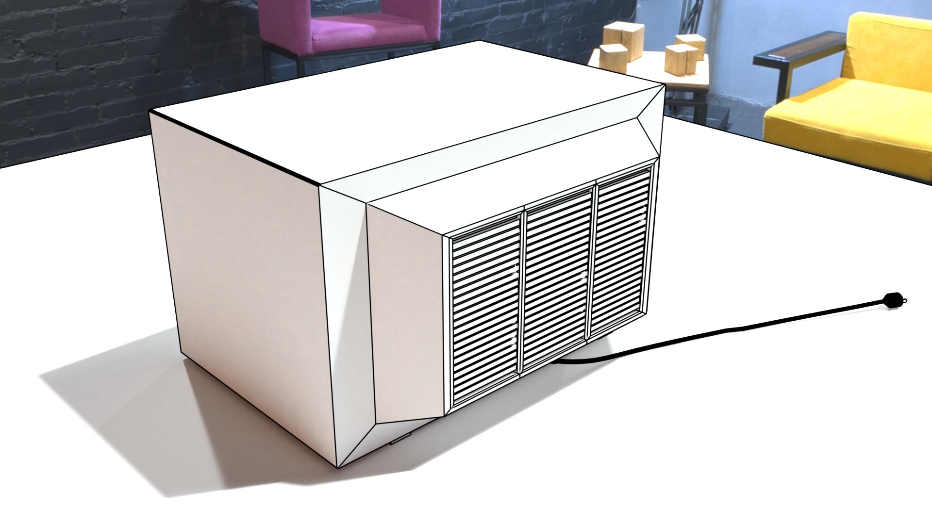 3D Tv Set Vintage - TurboSquid 1533999