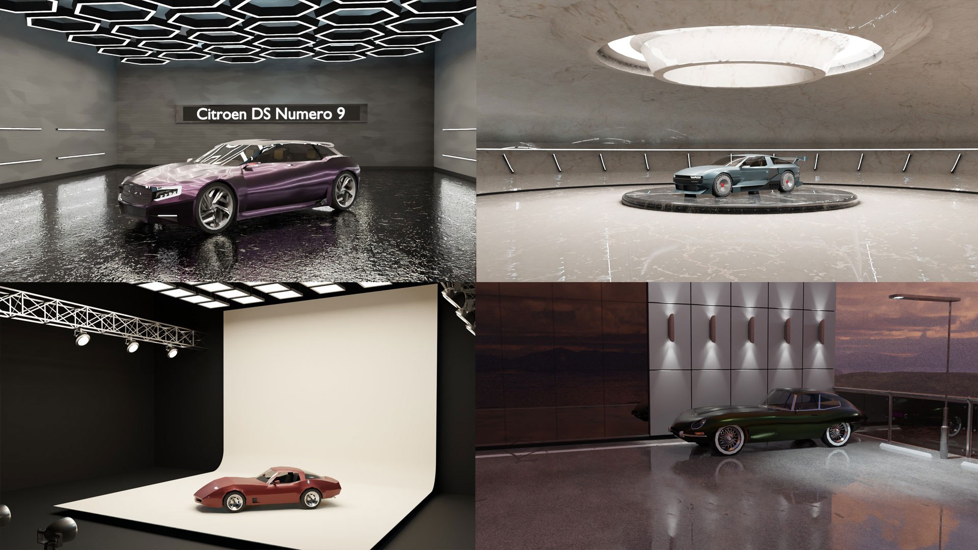 3D Car exhibition interior studio - 4 rooms 3D model model - TurboSquid ...