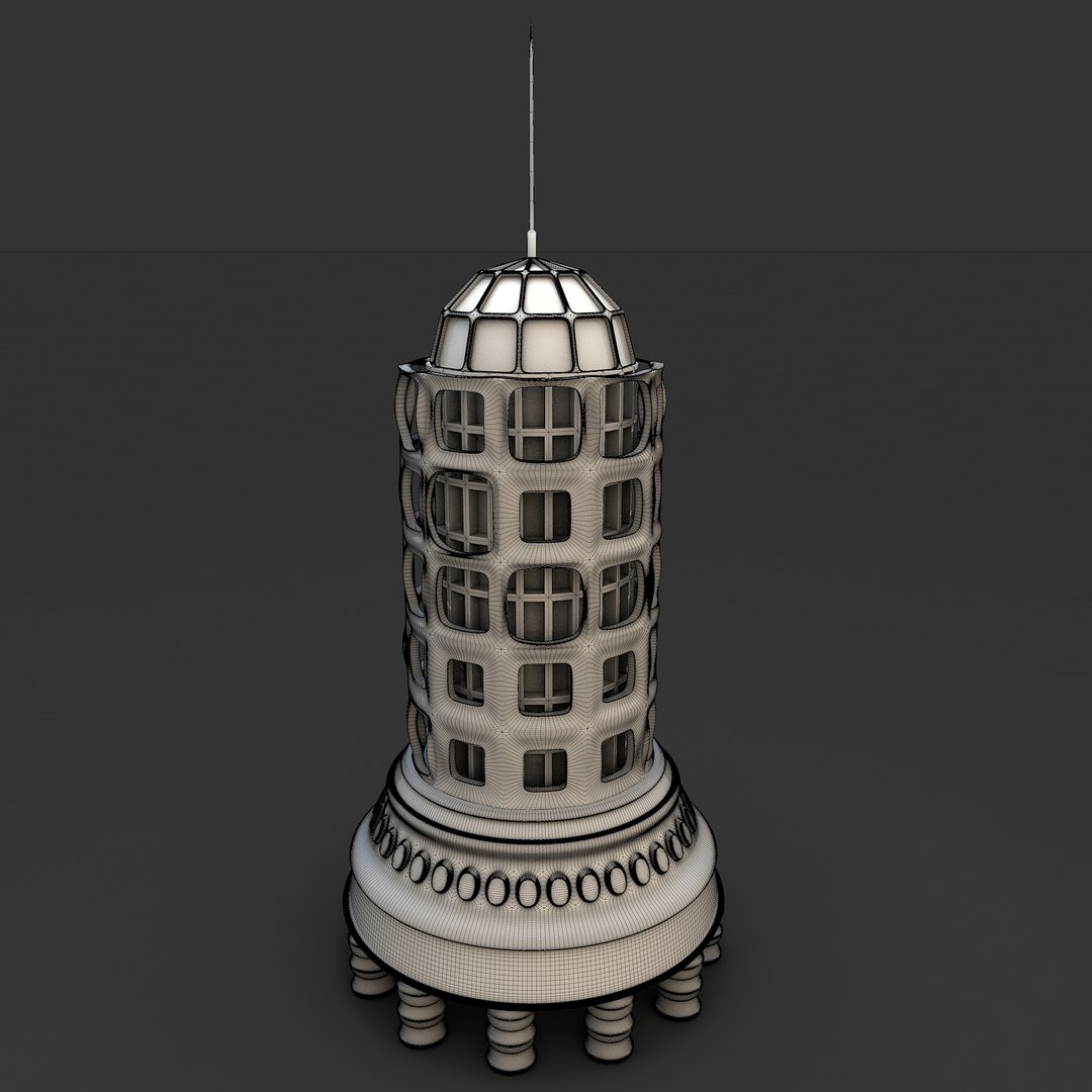 3D modern tower building - TurboSquid 1250906