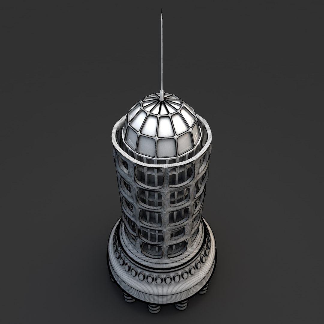 3D modern tower building - TurboSquid 1250906
