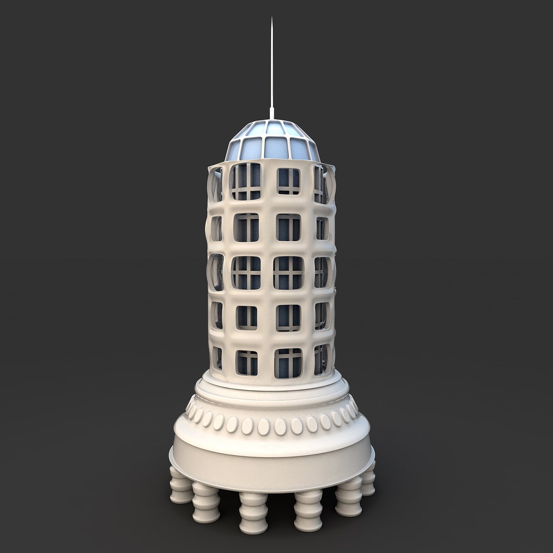 3D modern tower building - TurboSquid 1250906