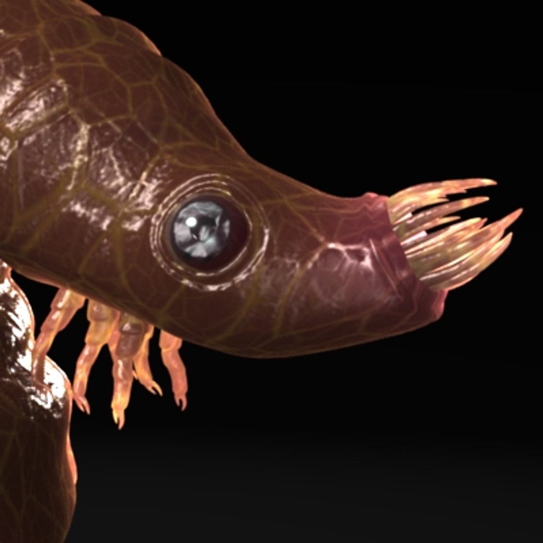 3d Larva Monster Model