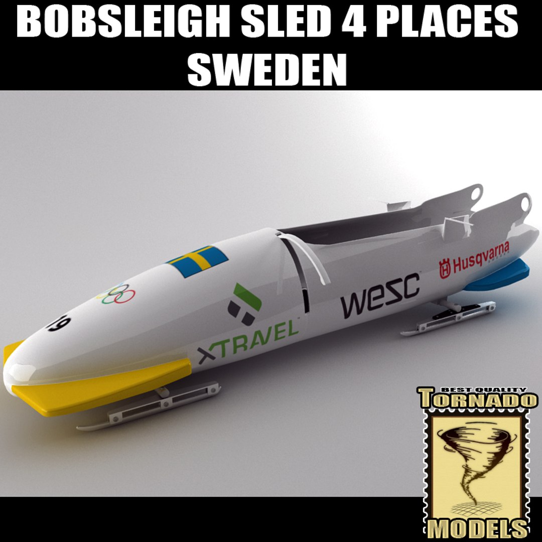 Bobsleigh Sled - 4 3d Model