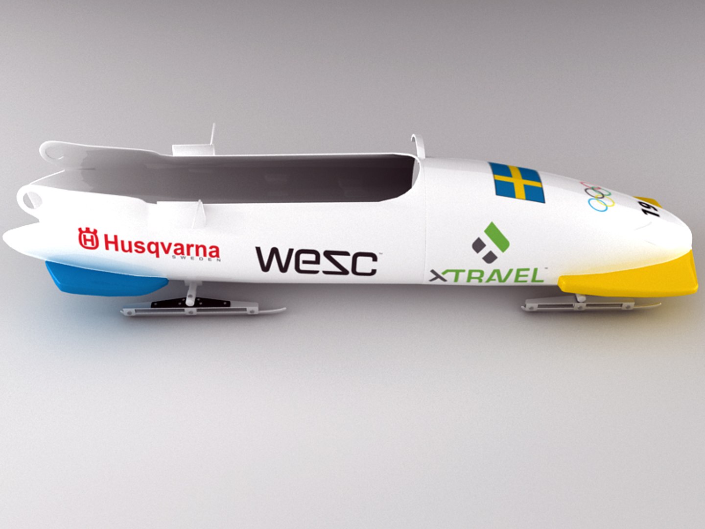 Bobsleigh Sled - 4 3d Model