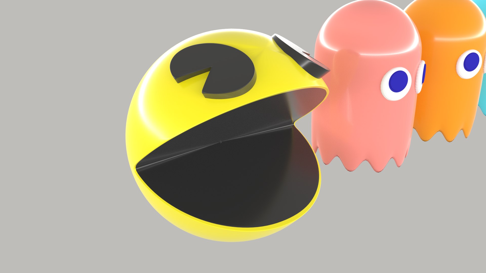 3D Pacman 4 Ghosts - TurboSquid 1374632