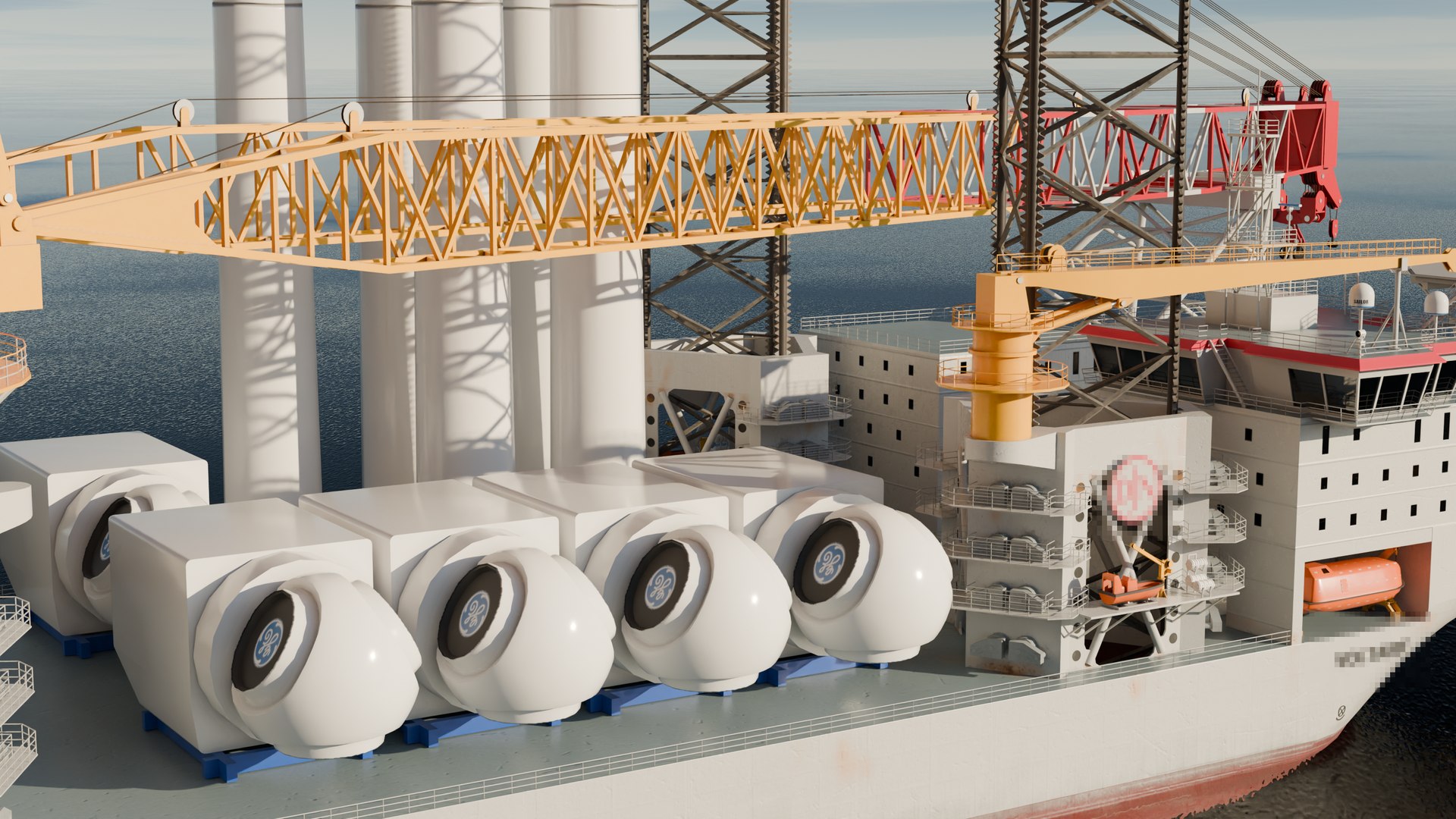 Offshore Construction Jack Up 3D - TurboSquid 2320345