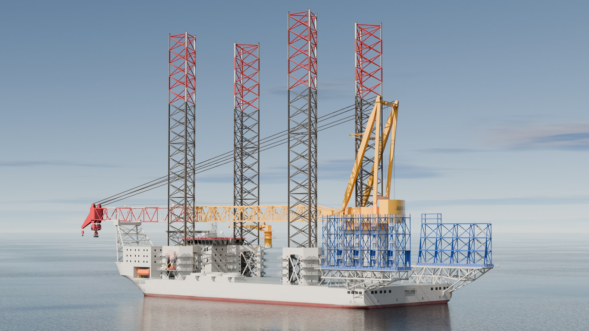 Offshore Construction Jack Up 3D - TurboSquid 2320345