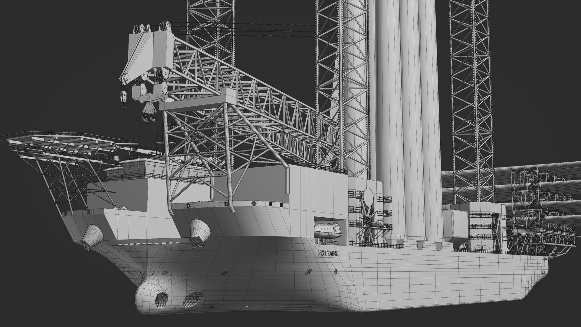 Offshore Construction Jack Up 3D - TurboSquid 2320345