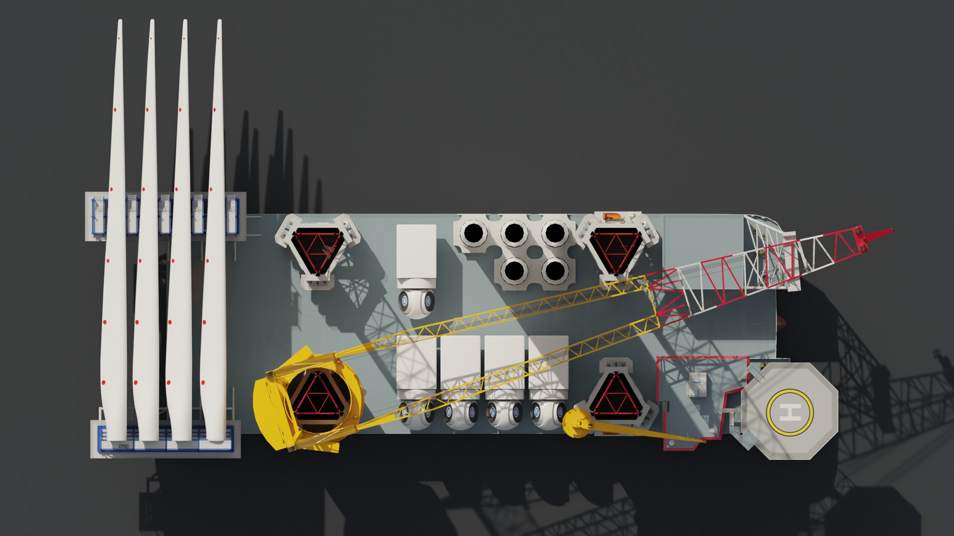 Offshore Construction Jack Up 3D - TurboSquid 2320345