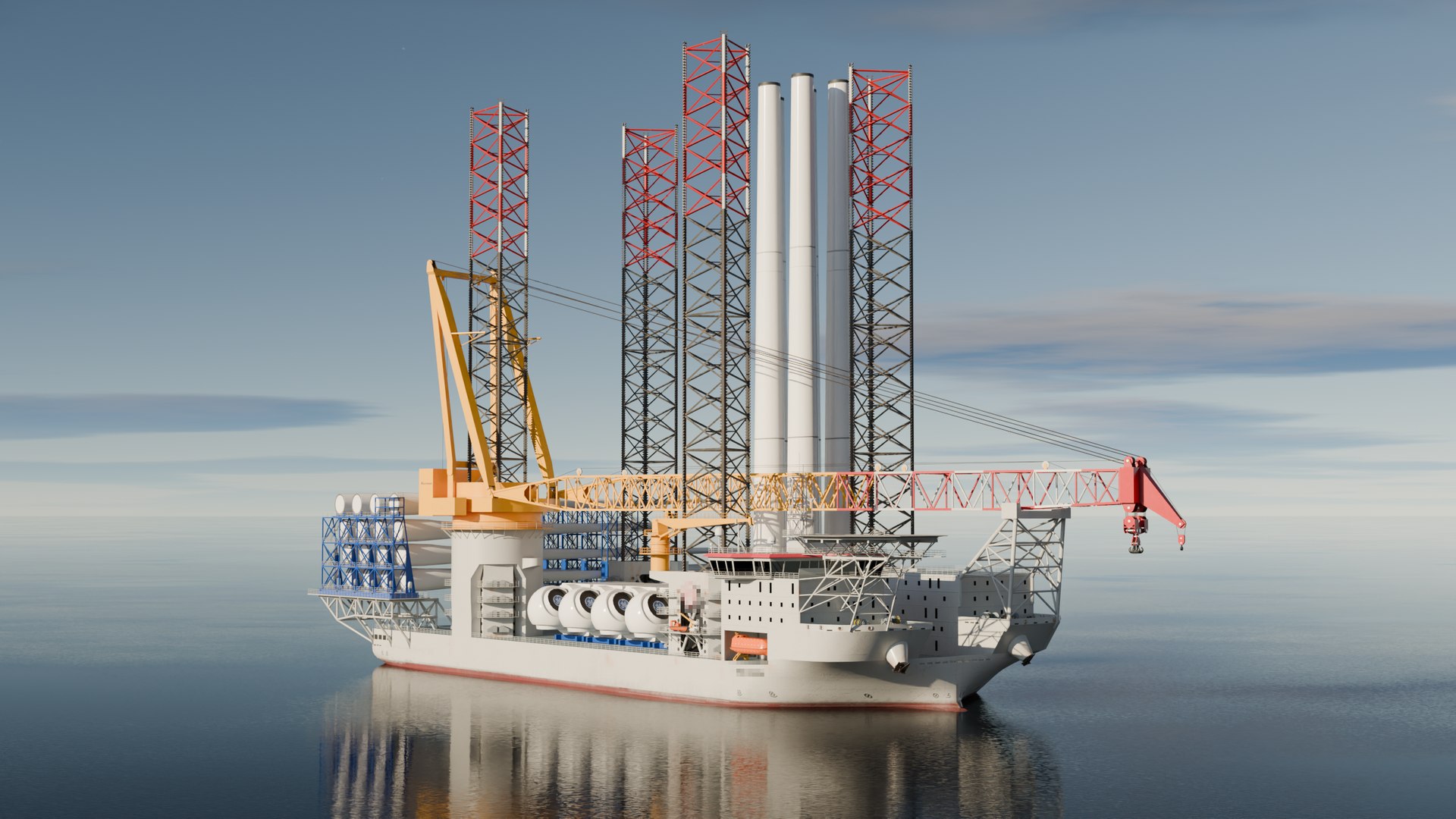 Offshore Construction Jack Up 3D - TurboSquid 2320345