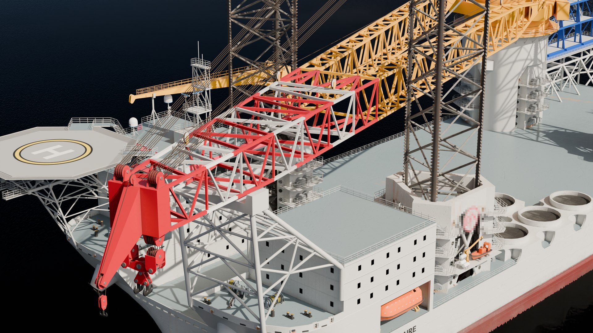 Offshore Construction Jack Up 3D - TurboSquid 2320345