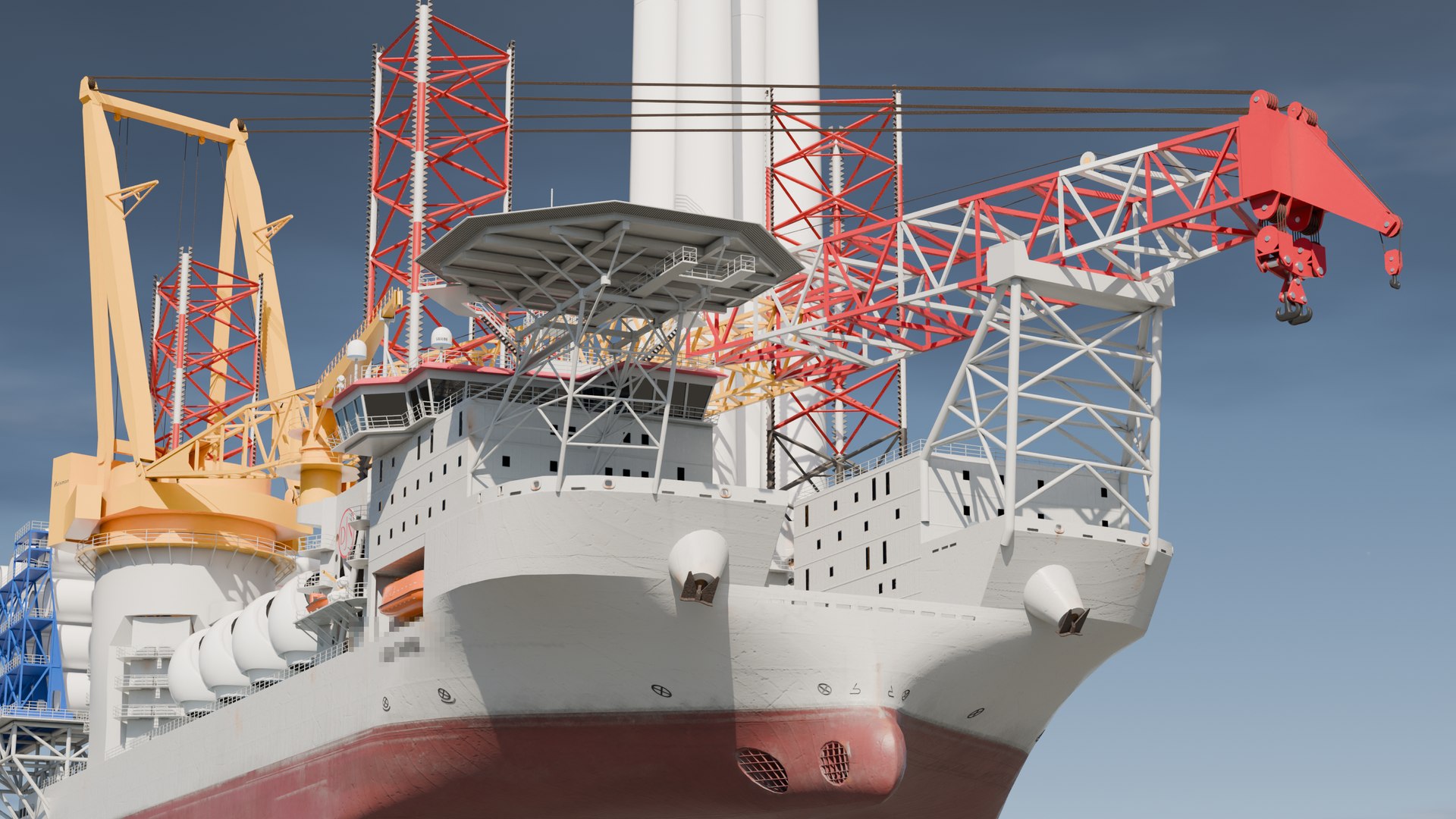 Offshore Construction Jack Up 3D - TurboSquid 2320345