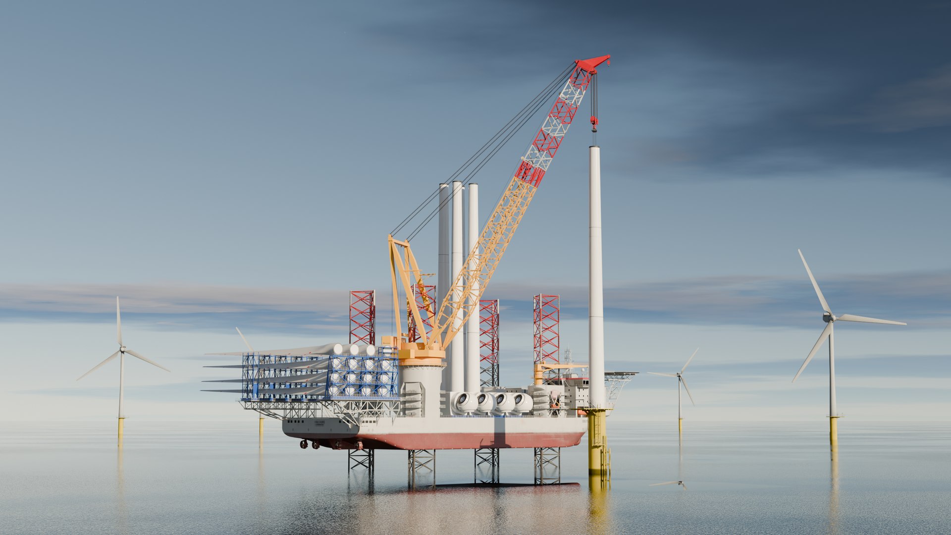 Offshore Construction Jack Up 3D - TurboSquid 2320345
