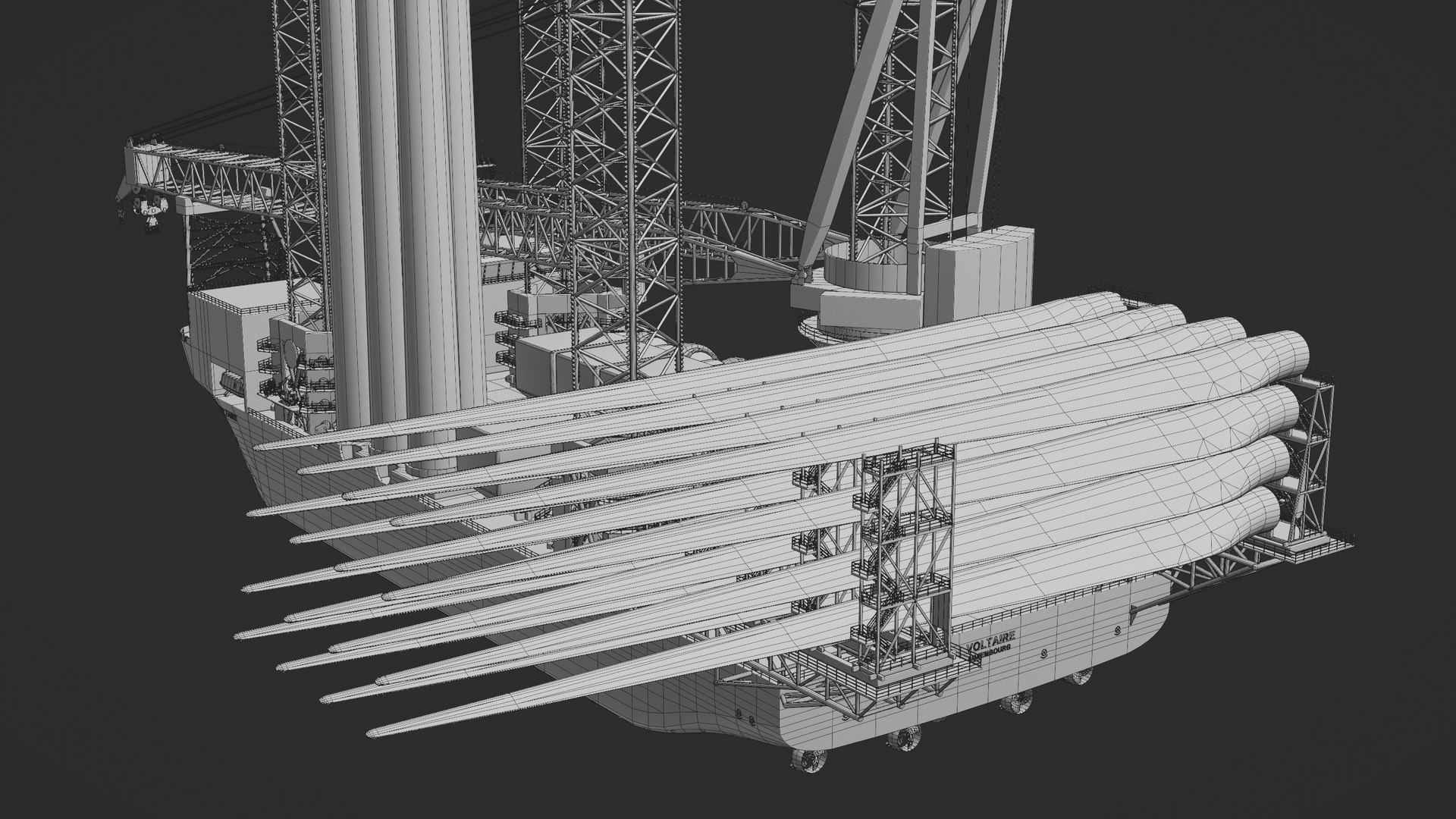 Offshore Construction Jack Up 3D - TurboSquid 2320345