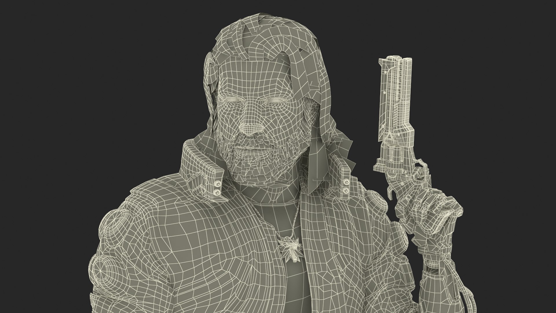 Cyberpunk 2077 Geralt Character With Gun 3D Model - TurboSquid 2205482