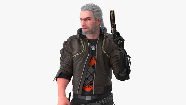サイバーパンク 2077 銃を持ったゲラルト キャラクター3Dモデル サイバーパンク 2077 銃を持ったゲラルト キャラクター3Dモデル