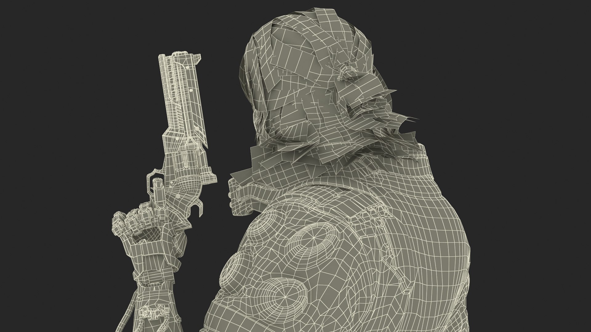 Cyberpunk 2077 Geralt Character With Gun 3D Model - TurboSquid 2205482