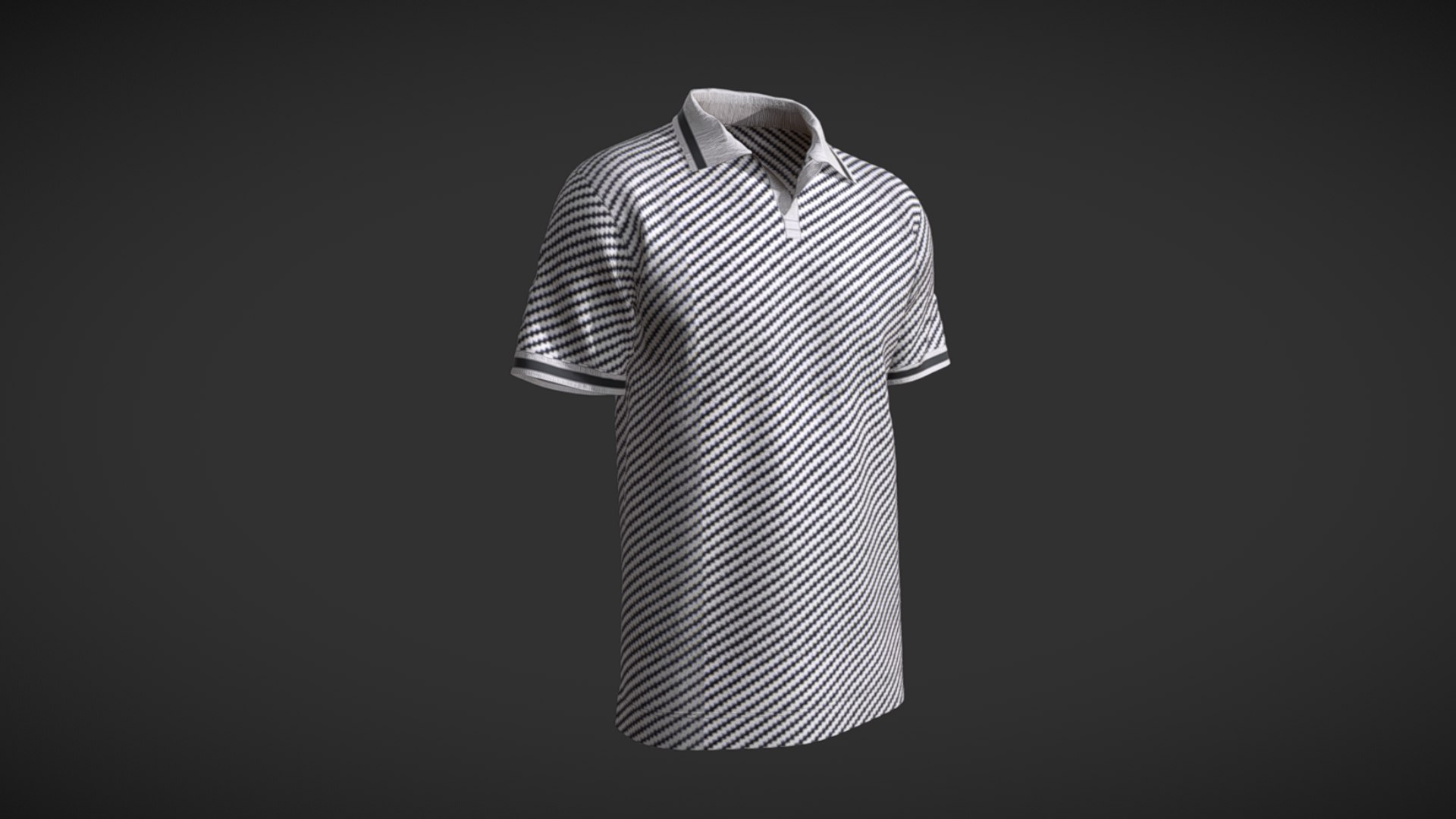 MENS OPEN COLLAR POLO SHIRT In Low Poly 3D Model - TurboSquid 2408635