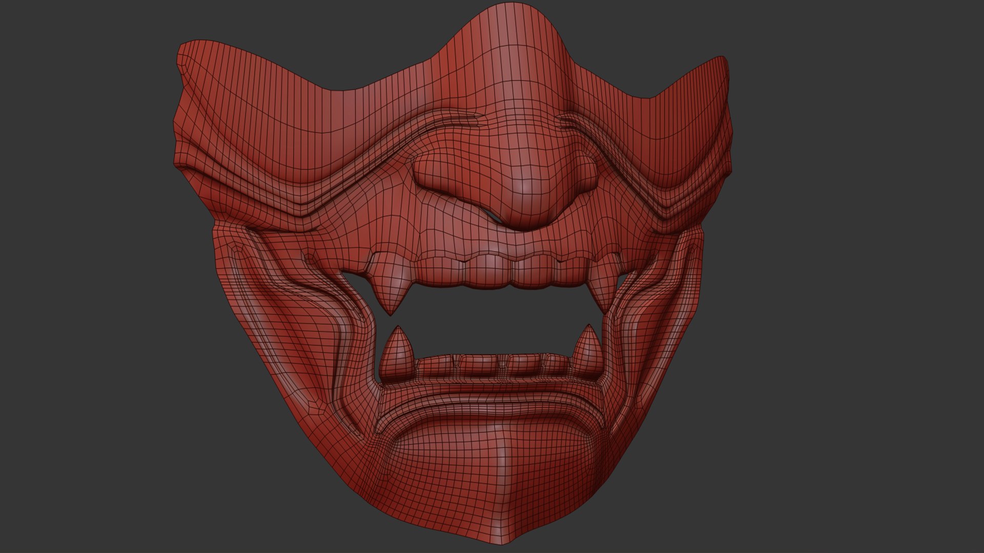 Samurai Mempo Mask model - TurboSquid 1935567