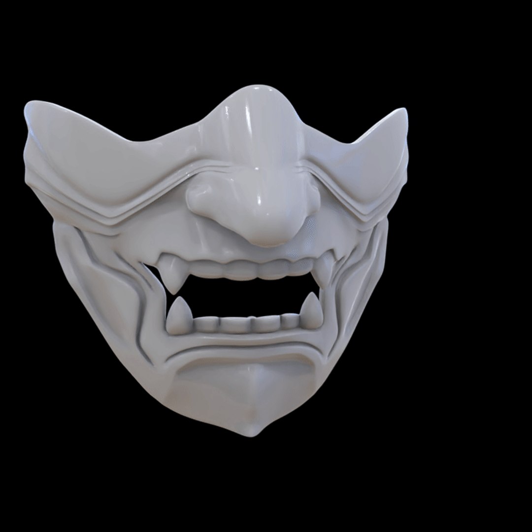 Samurai Mempo Mask model - TurboSquid 1935567