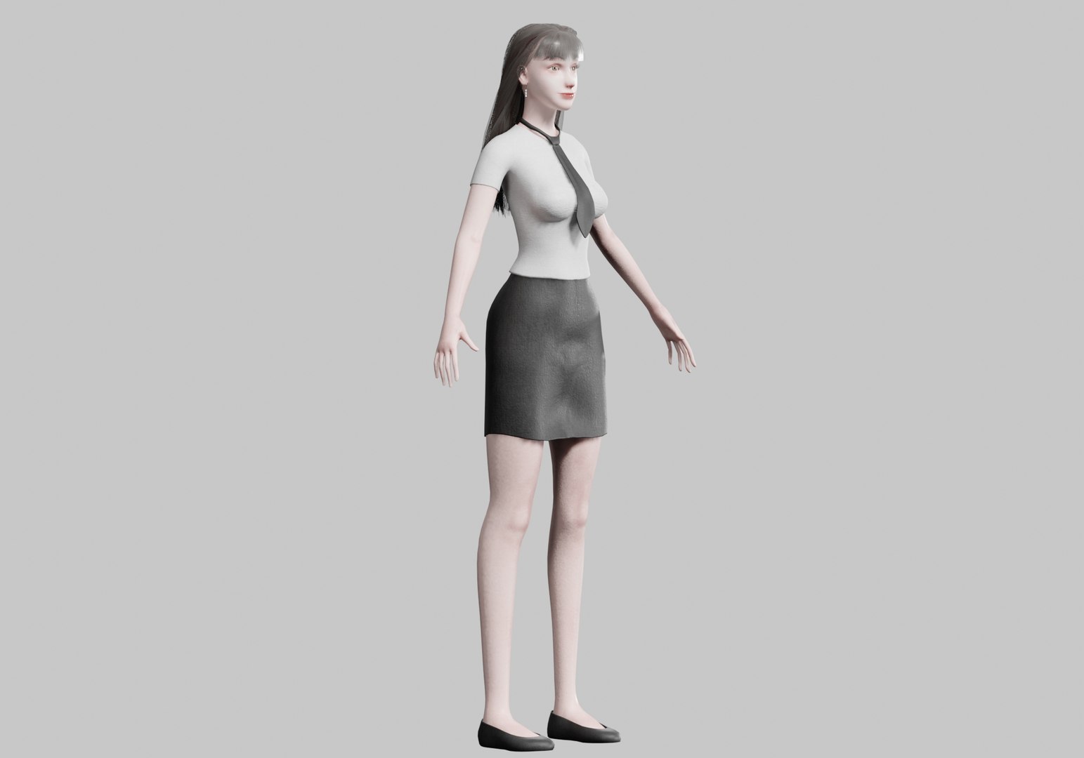 White Business Woman V28351 3D Model - TurboSquid 2278778
