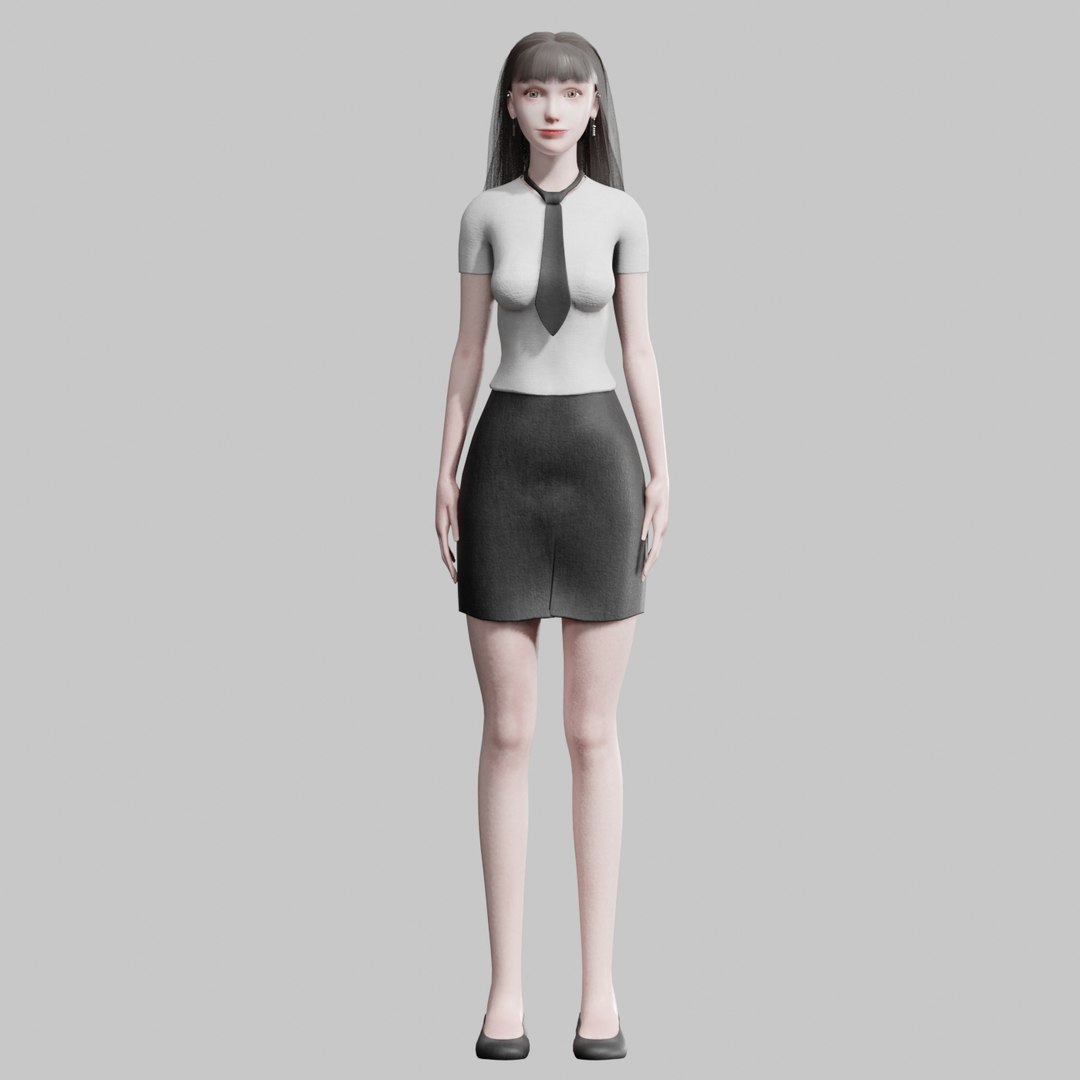 White Business Woman V28351 3D Model - TurboSquid 2278778