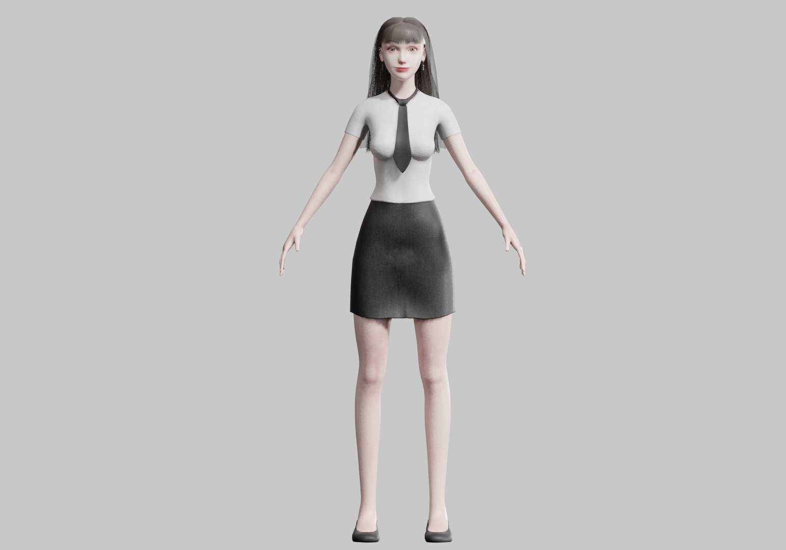 White Business Woman V28351 3D Model - TurboSquid 2278778