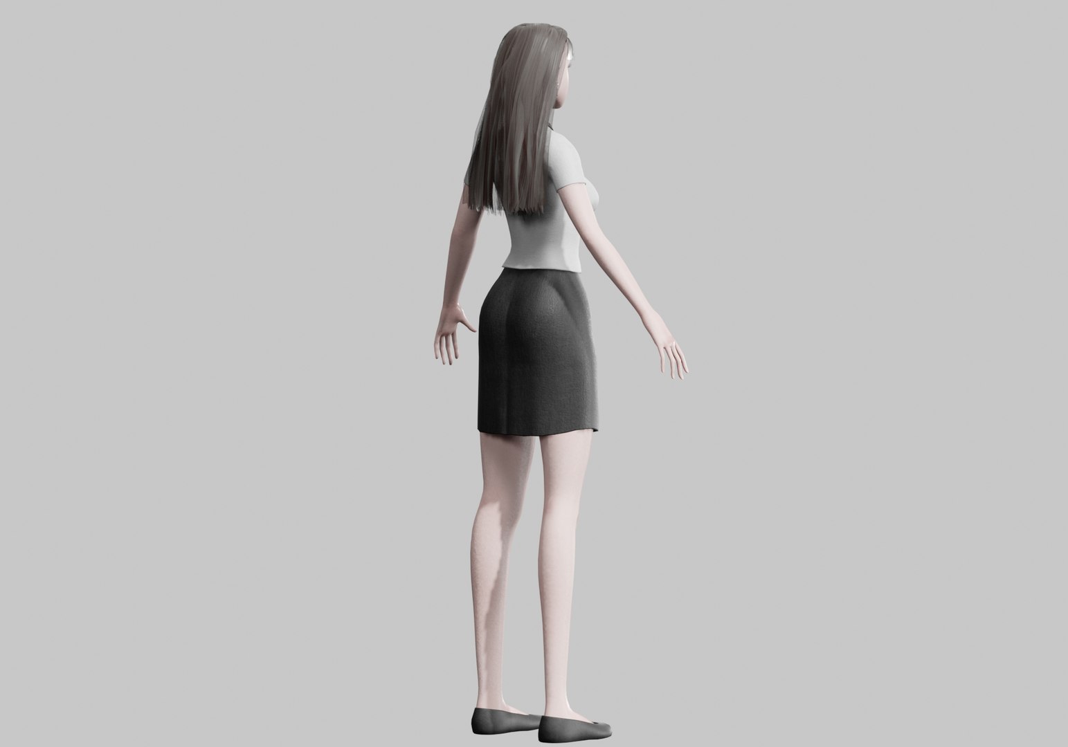 White Business Woman V28351 3D Model - TurboSquid 2278778