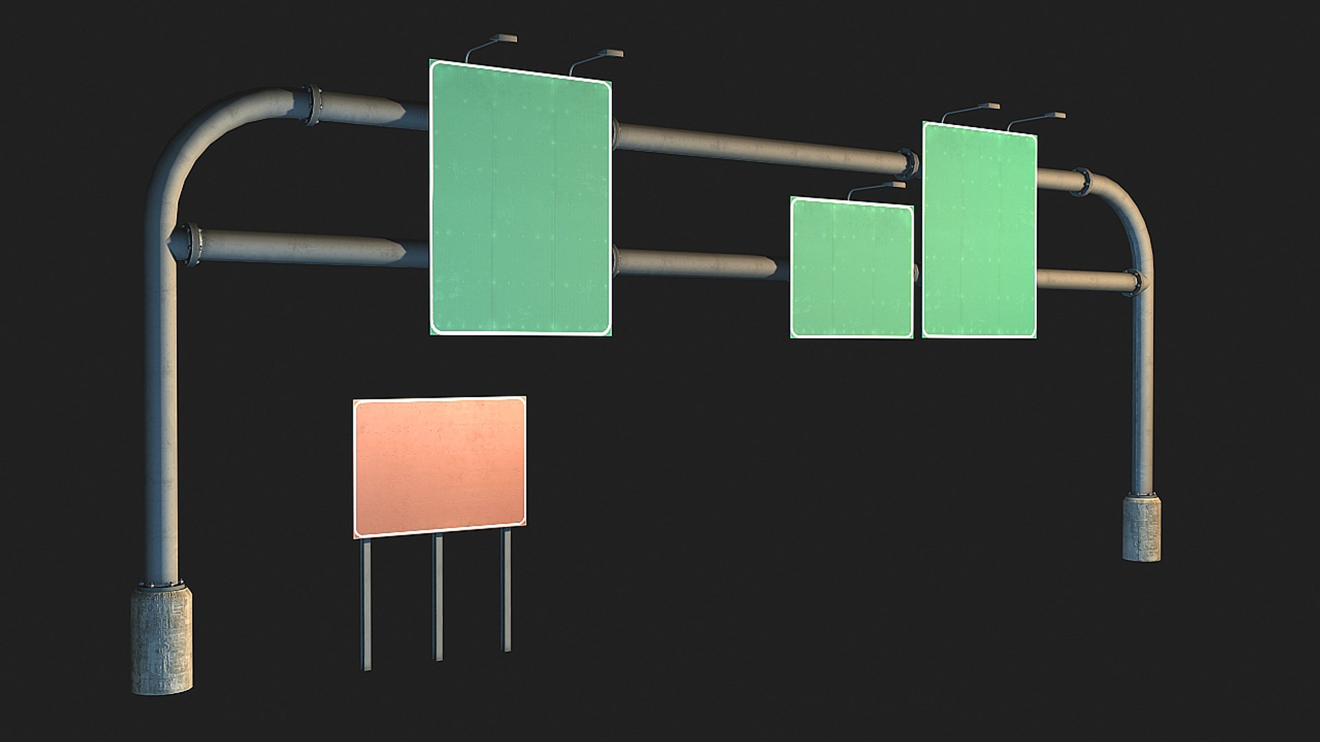 Highway Sign Pack 3D Model - TurboSquid 1213468