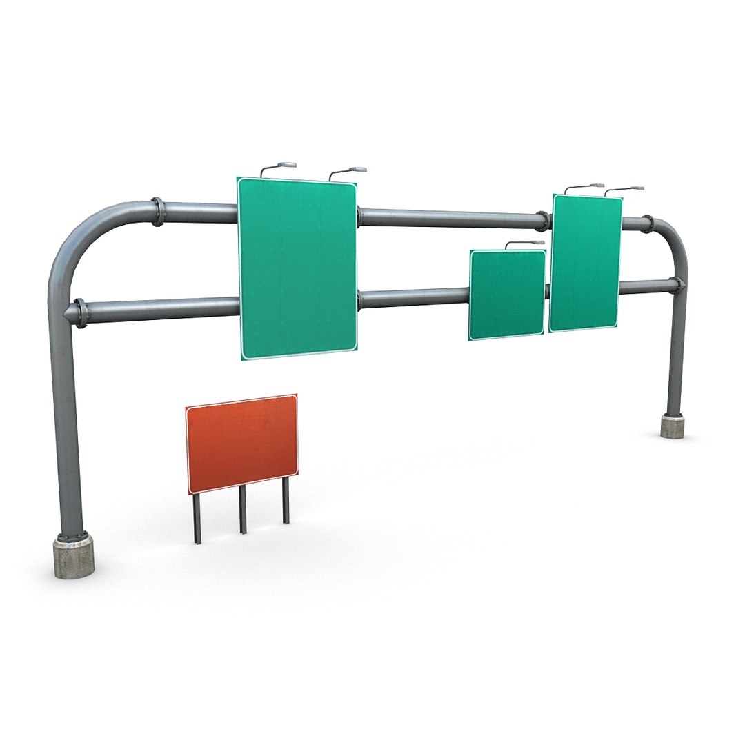 Highway Sign Pack 3D Model - TurboSquid 1213468