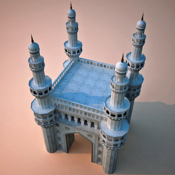 realistic charminar 3d model