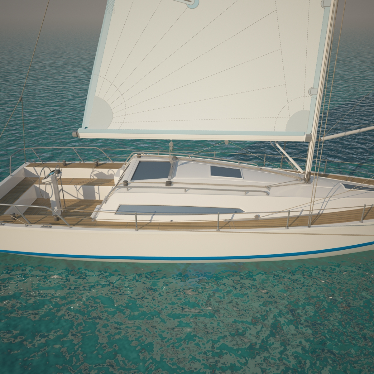 princess ii sailboat sails 3d max