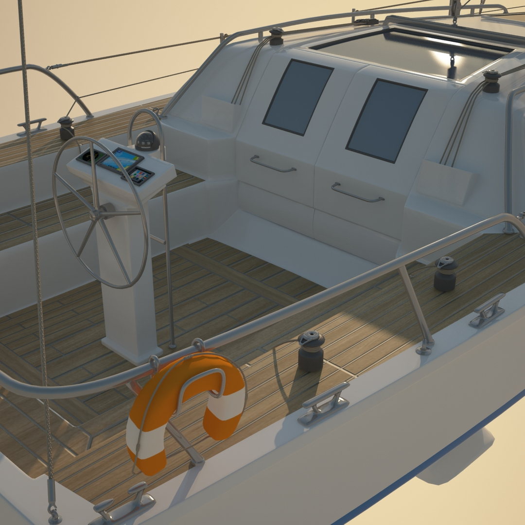 princess ii sailboat sails 3d max