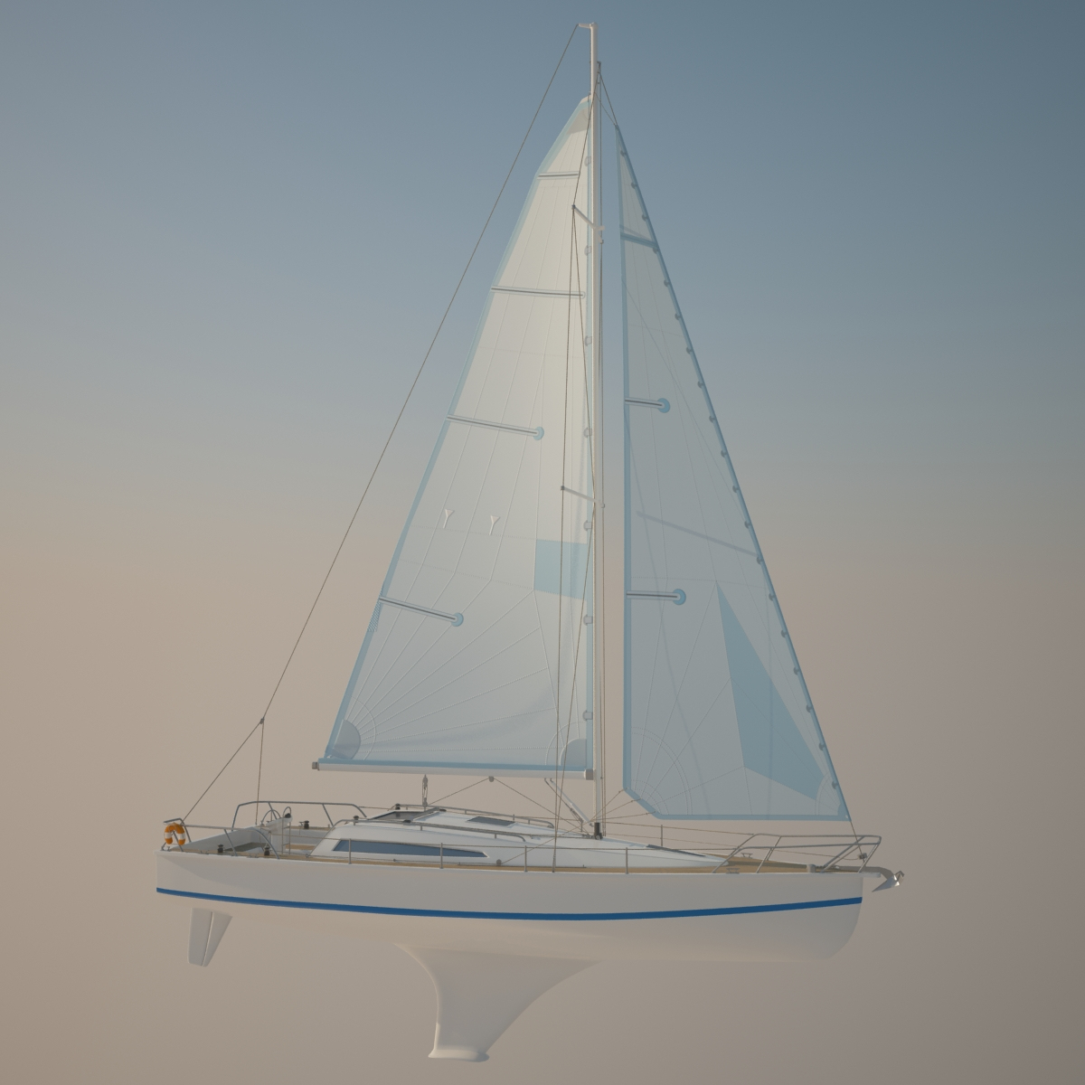 princess ii sailboat sails 3d max