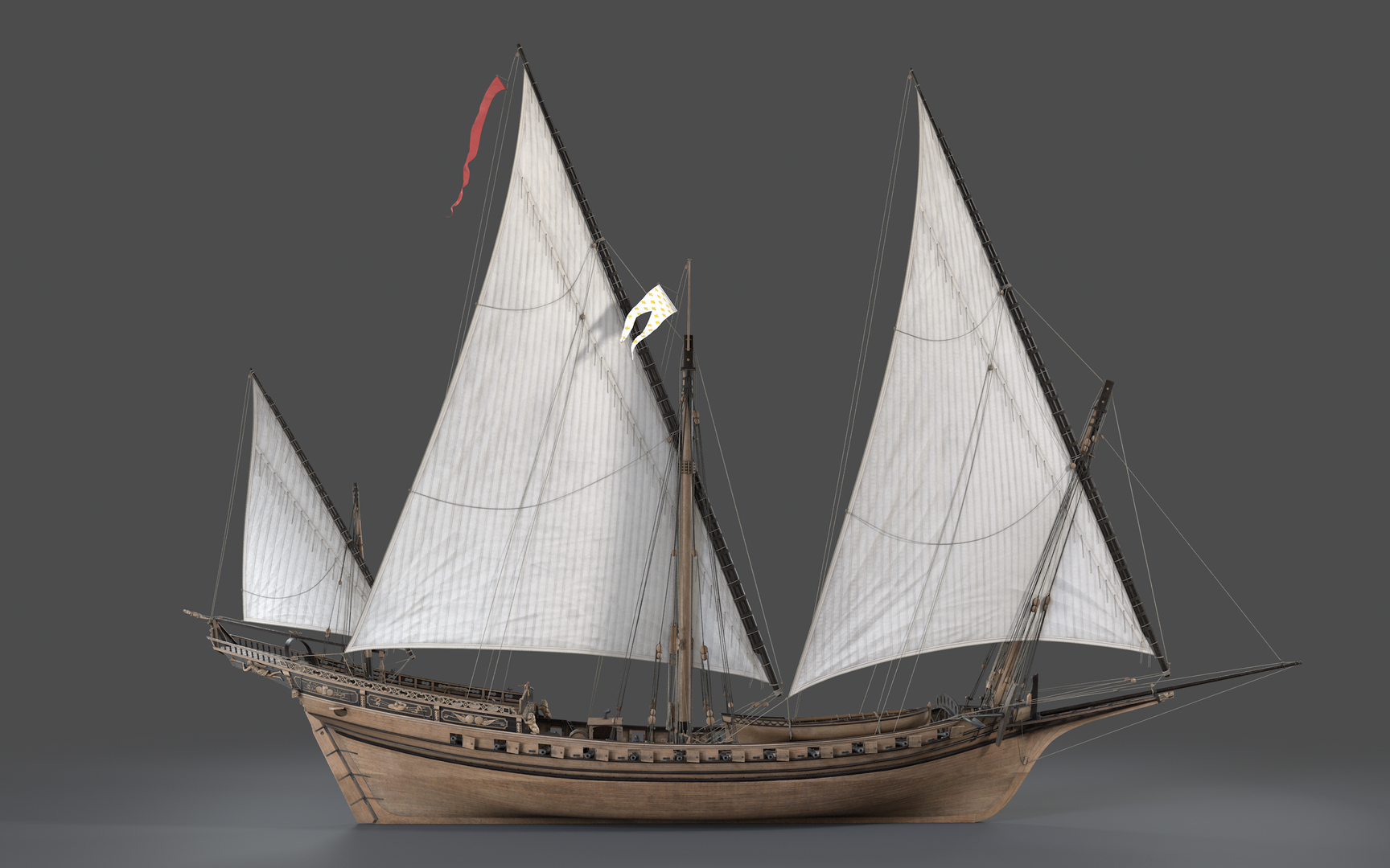 3D Chebec LeRequin Ship - TurboSquid 2164896