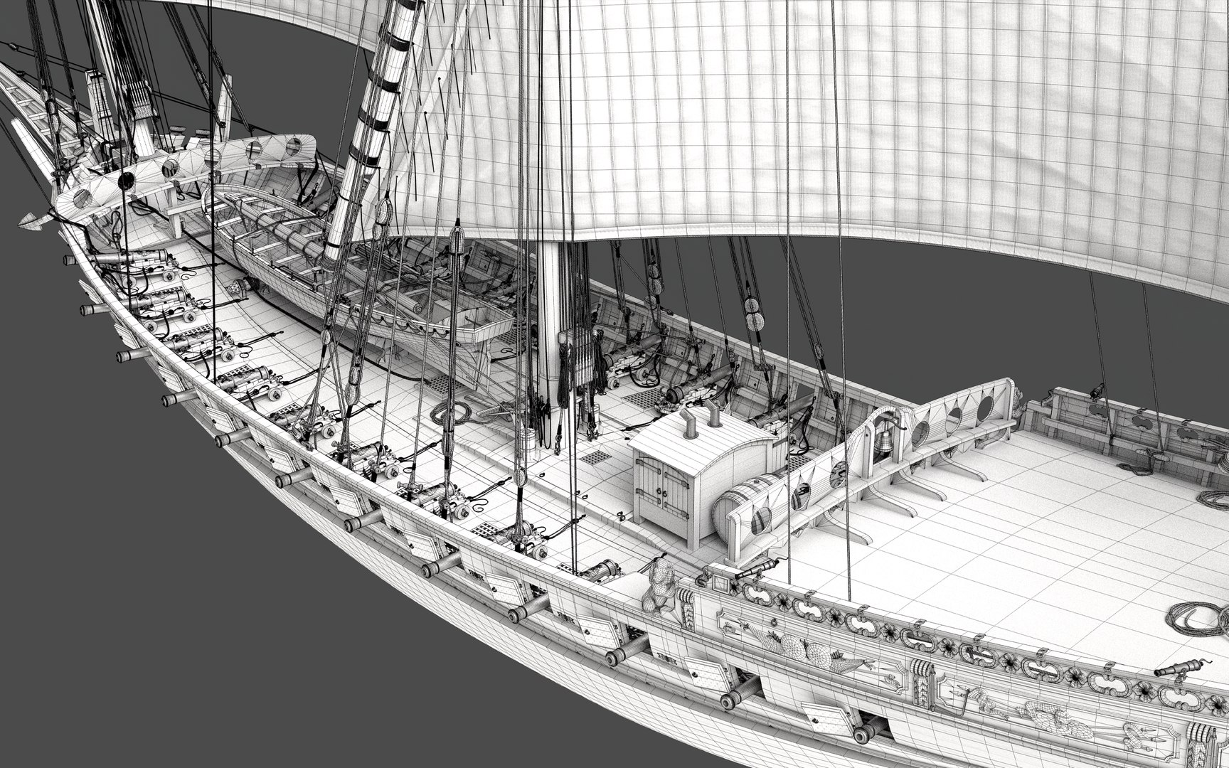 3D Chebec LeRequin Ship - TurboSquid 2164896