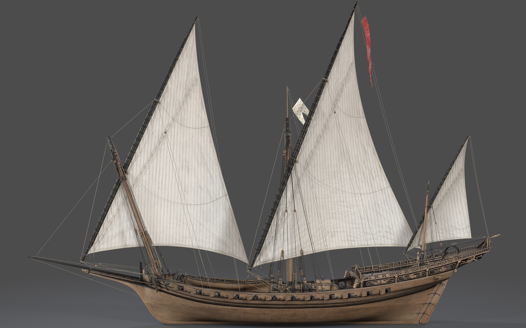 3D Chebec LeRequin Ship - TurboSquid 2164896