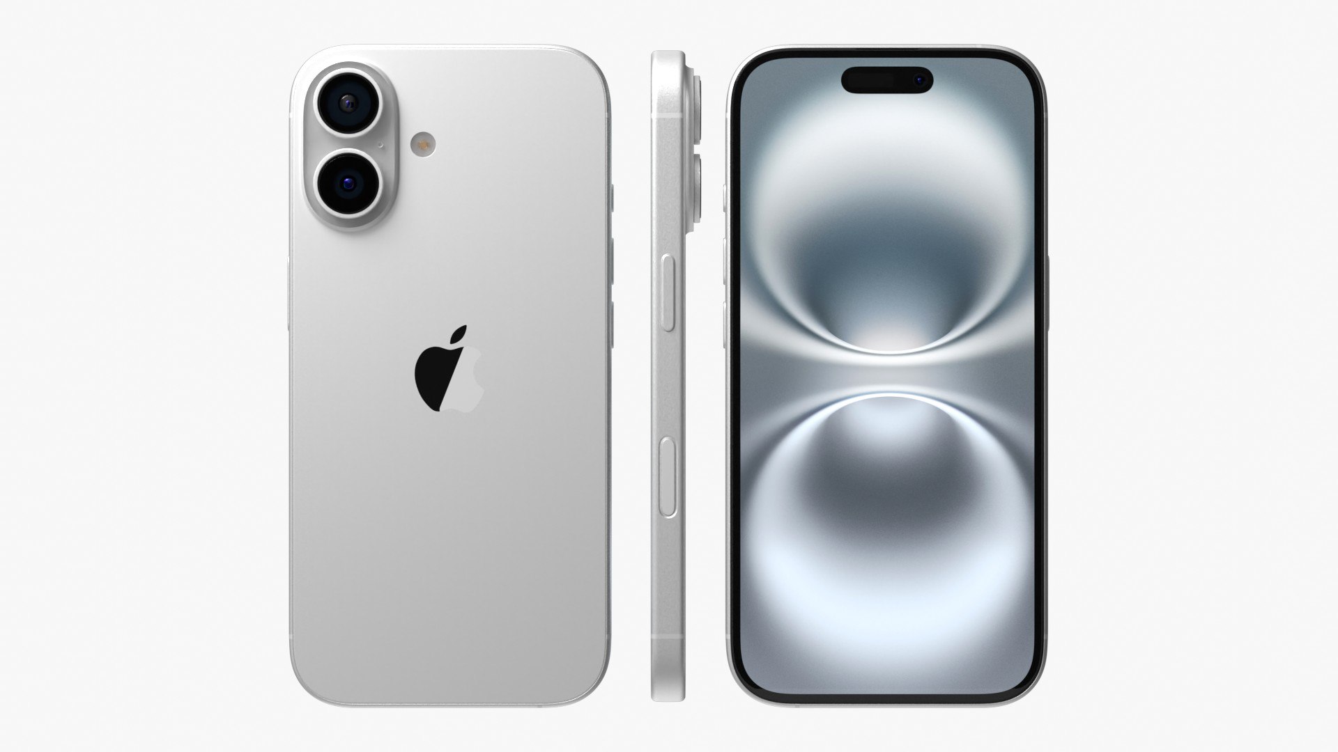 3D Model Apple IPhone 16 White - TurboSquid 2281243