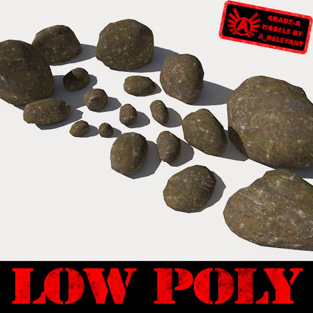 3ds stones - boulders pebbles